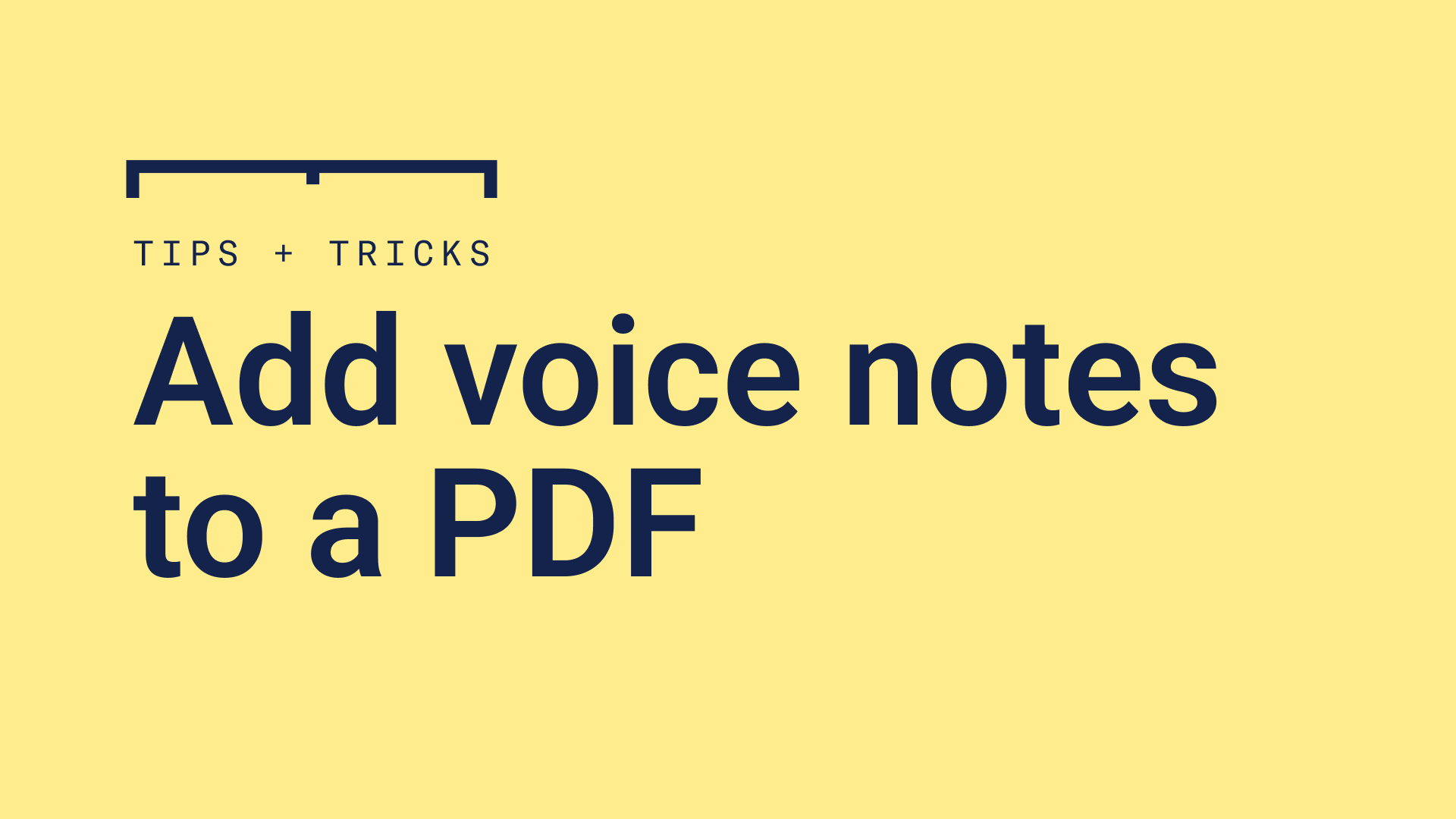 How to add voice notes to a PDF | Drawboard