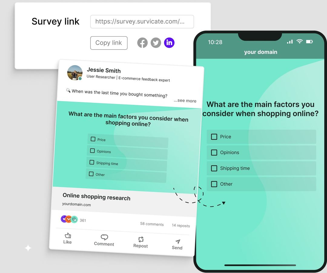 Link survey software | Send link surveys in minutes. Try Free