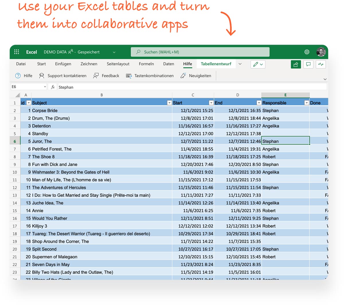 How to create an Excel database app [video tutorial]