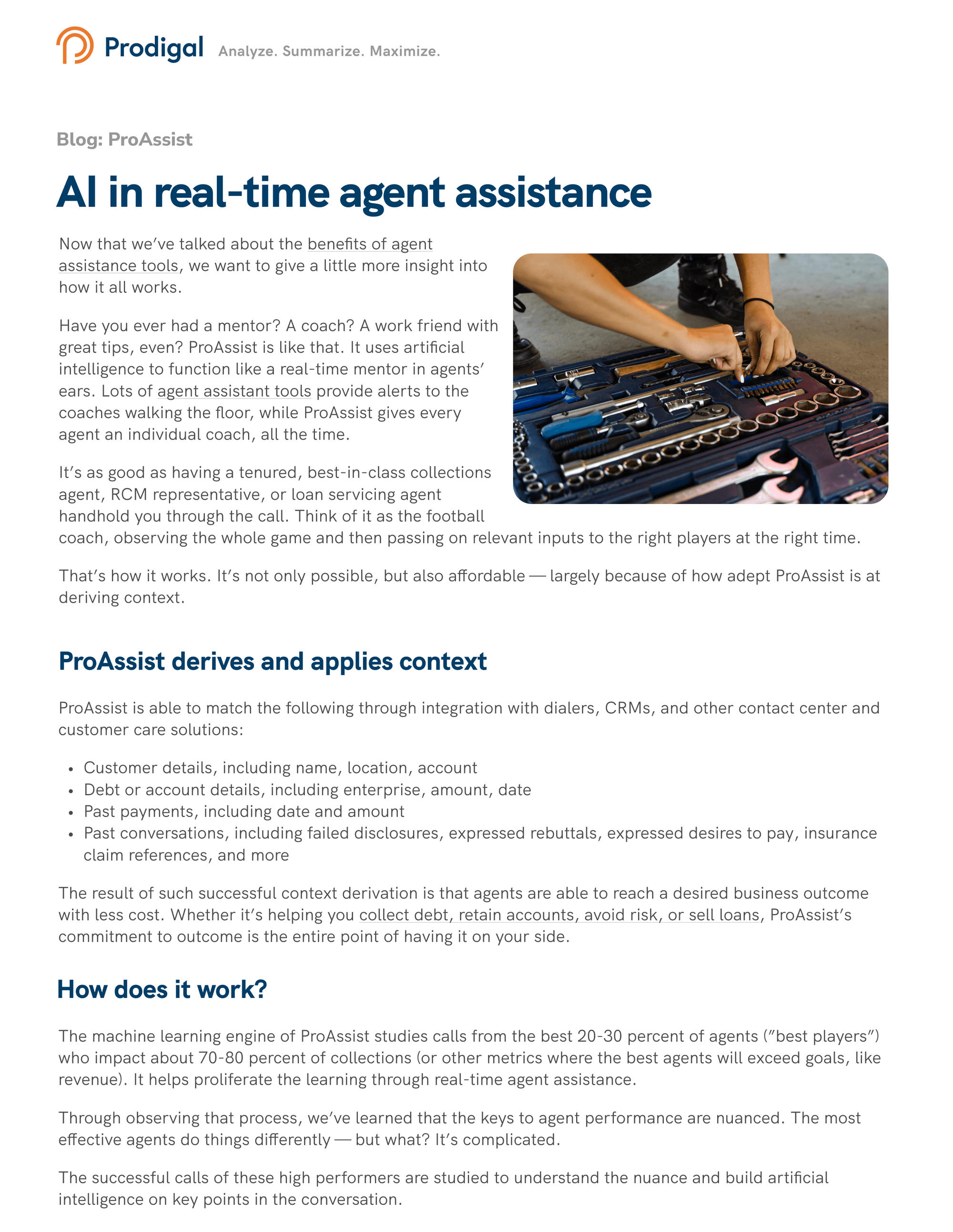 ProAssist: Real-time agent assistance