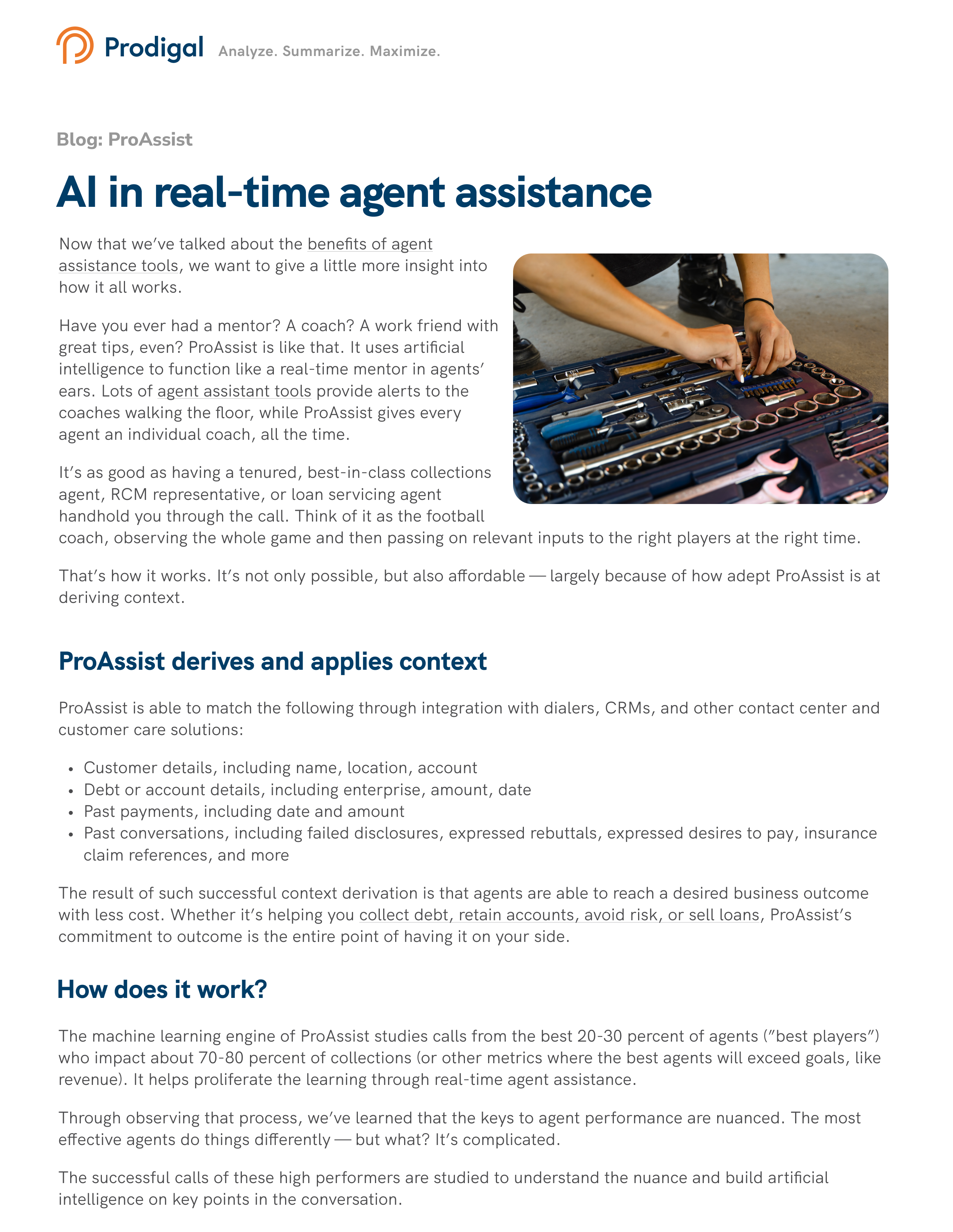 ProAssist: Real-time agent assistance