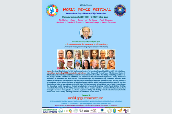 33rd Annual World Peace Festival