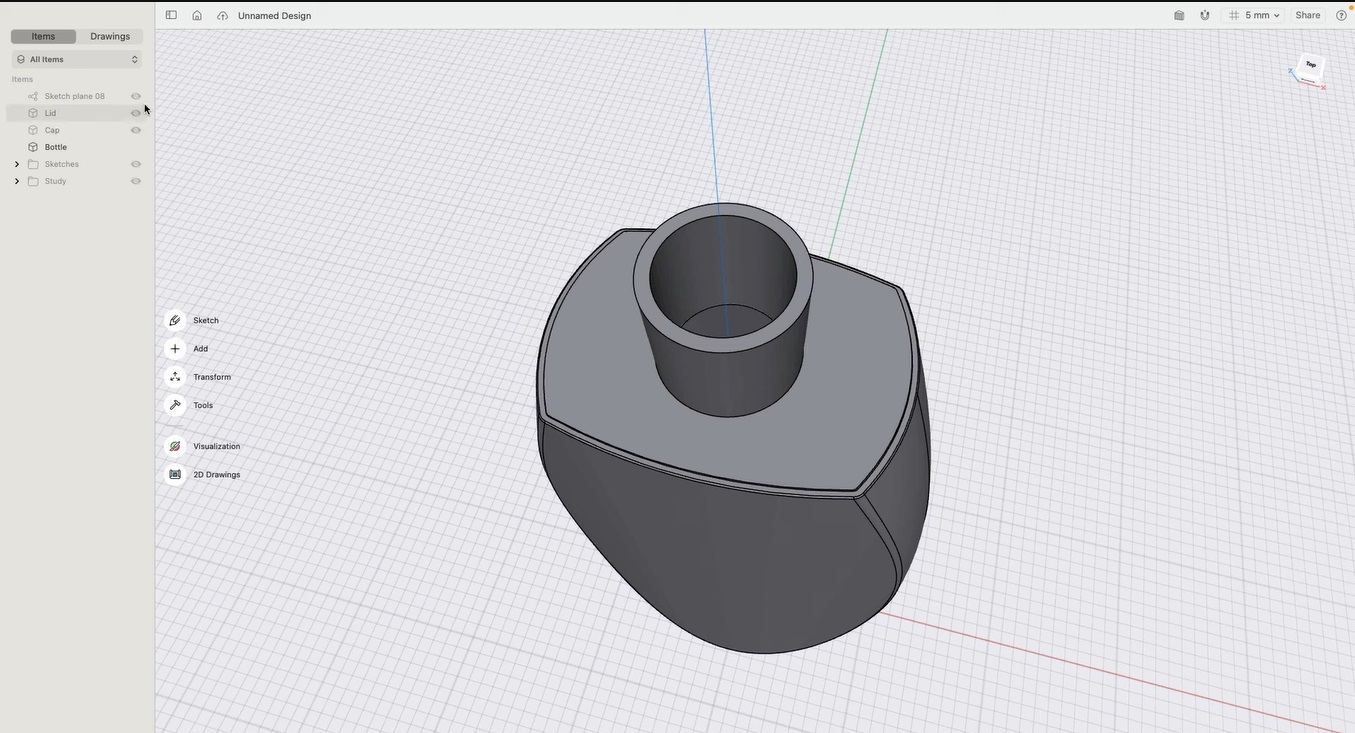 How to Create a 3D Model of a Bottle in Shapr3D