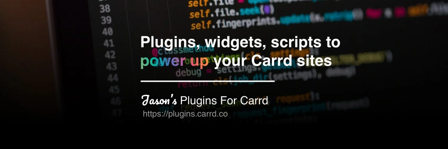 Jason's Plugins For Carrd · Jason Leow