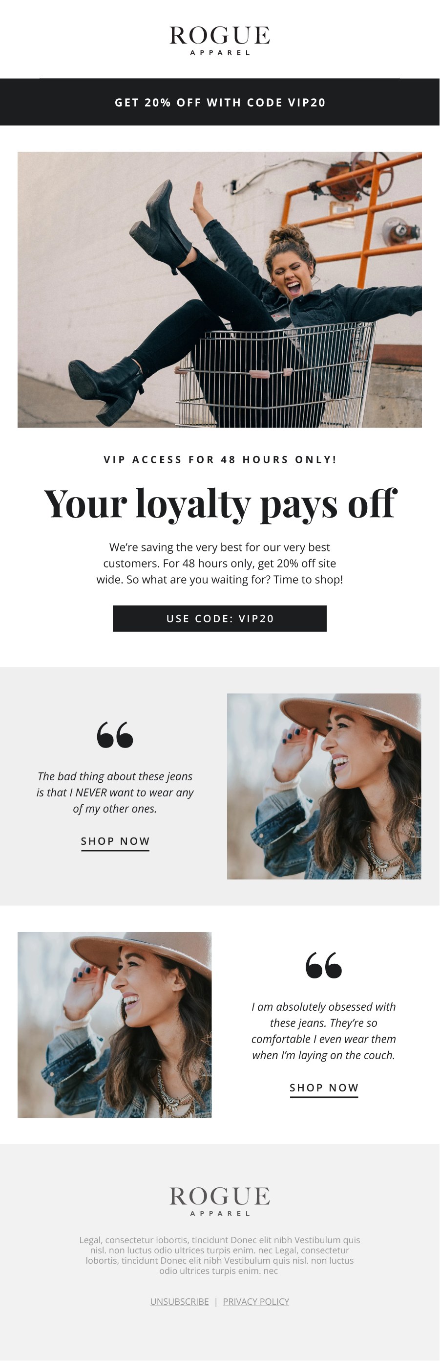 Loyalty Program Email Template | Sendlane