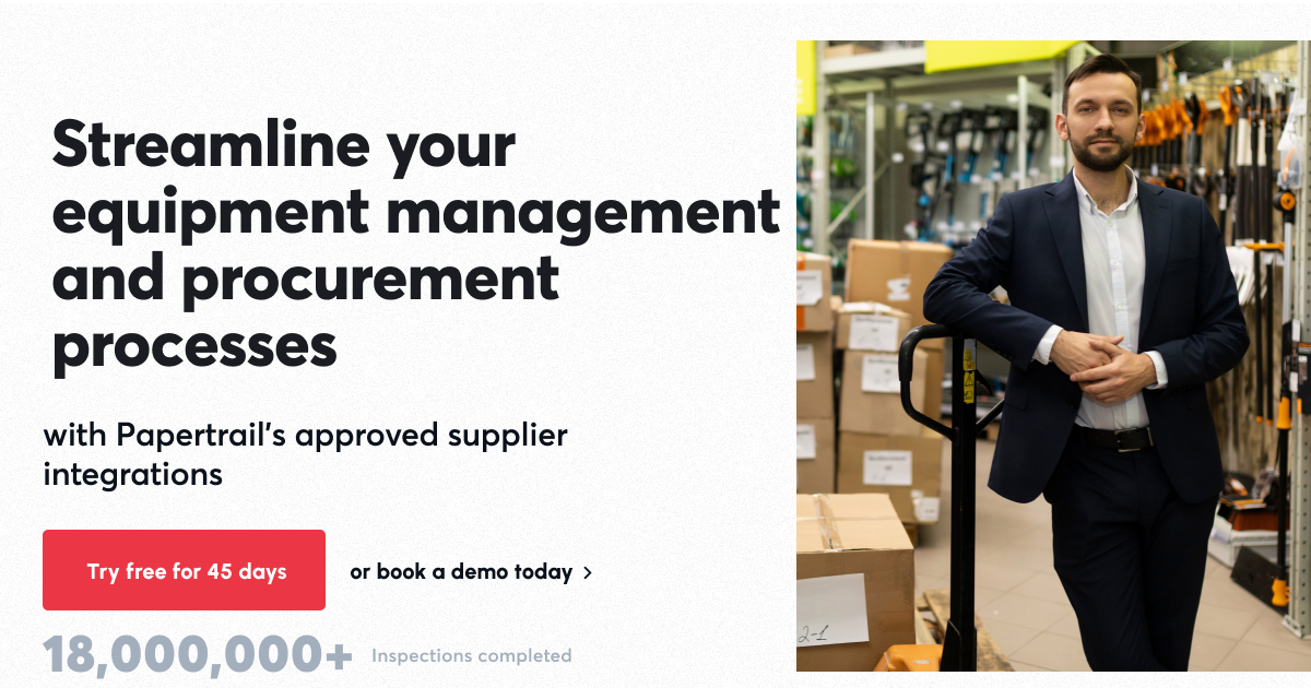 Approved Equipment Suppliers Integrations