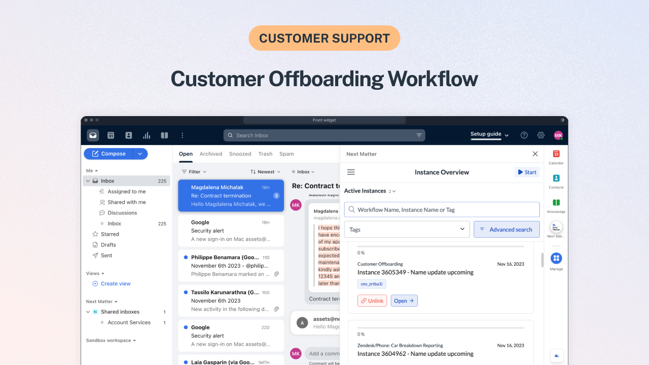 Customer Offboarding Workflow | Next Matter