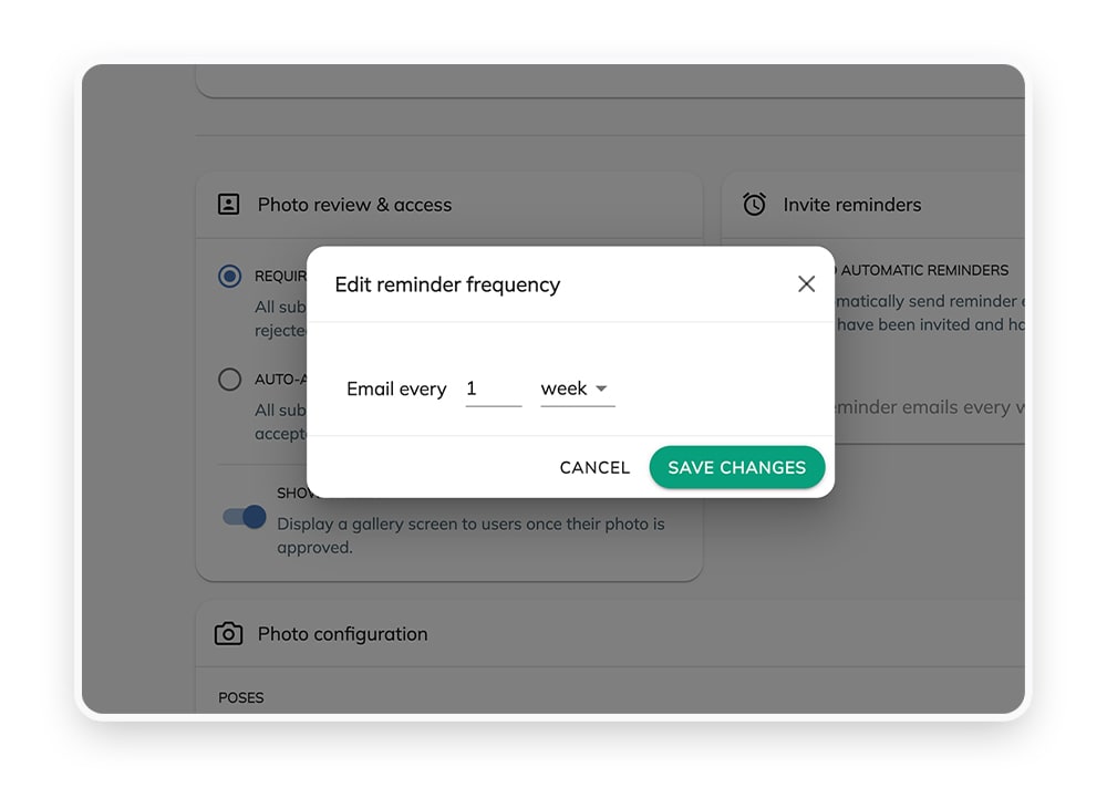 Studio - Virtual Headshots Feature: Email Reminders