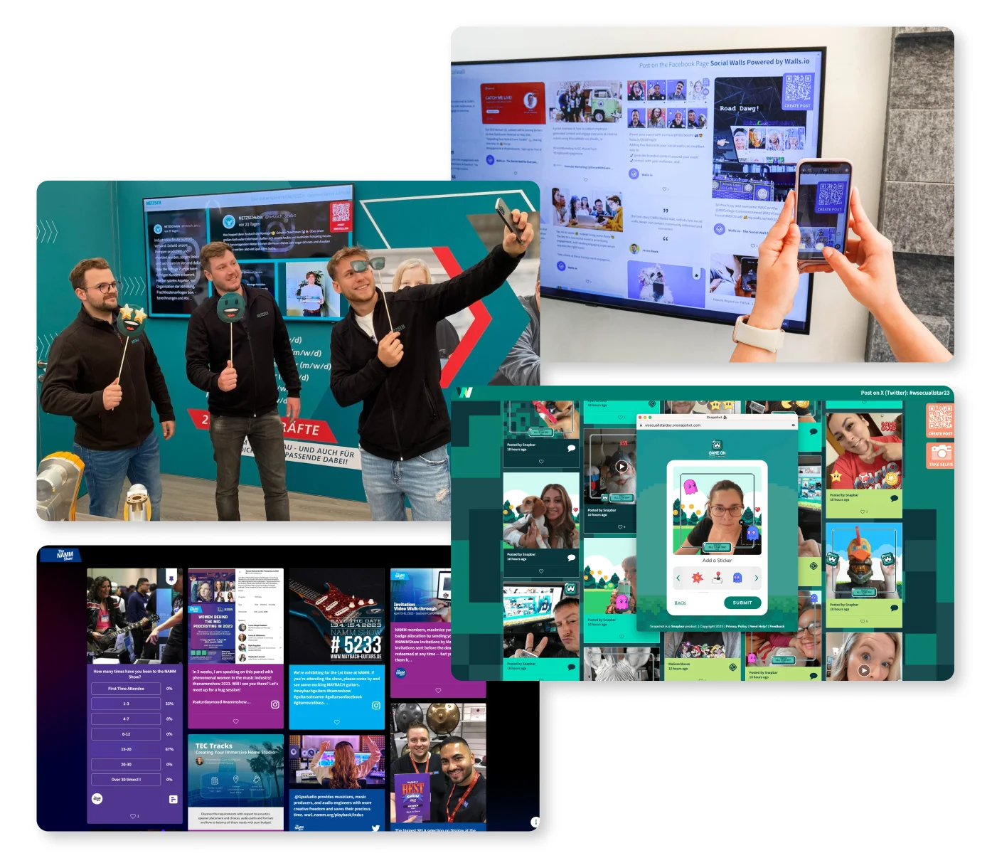 Social Media Walls for Engaging Event Activations