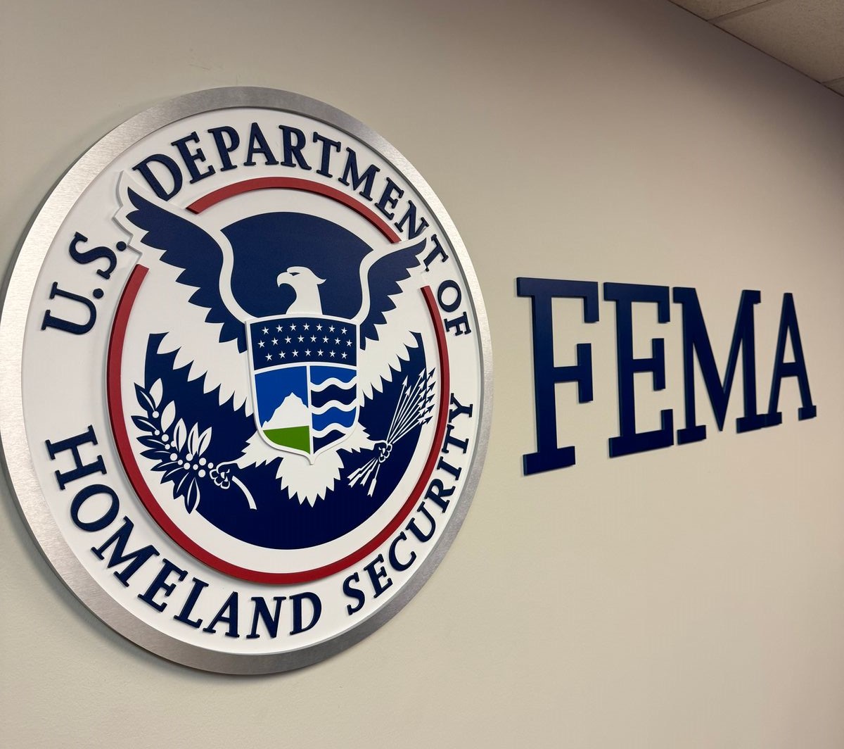 FEMA Install 3D Sign and Letters
