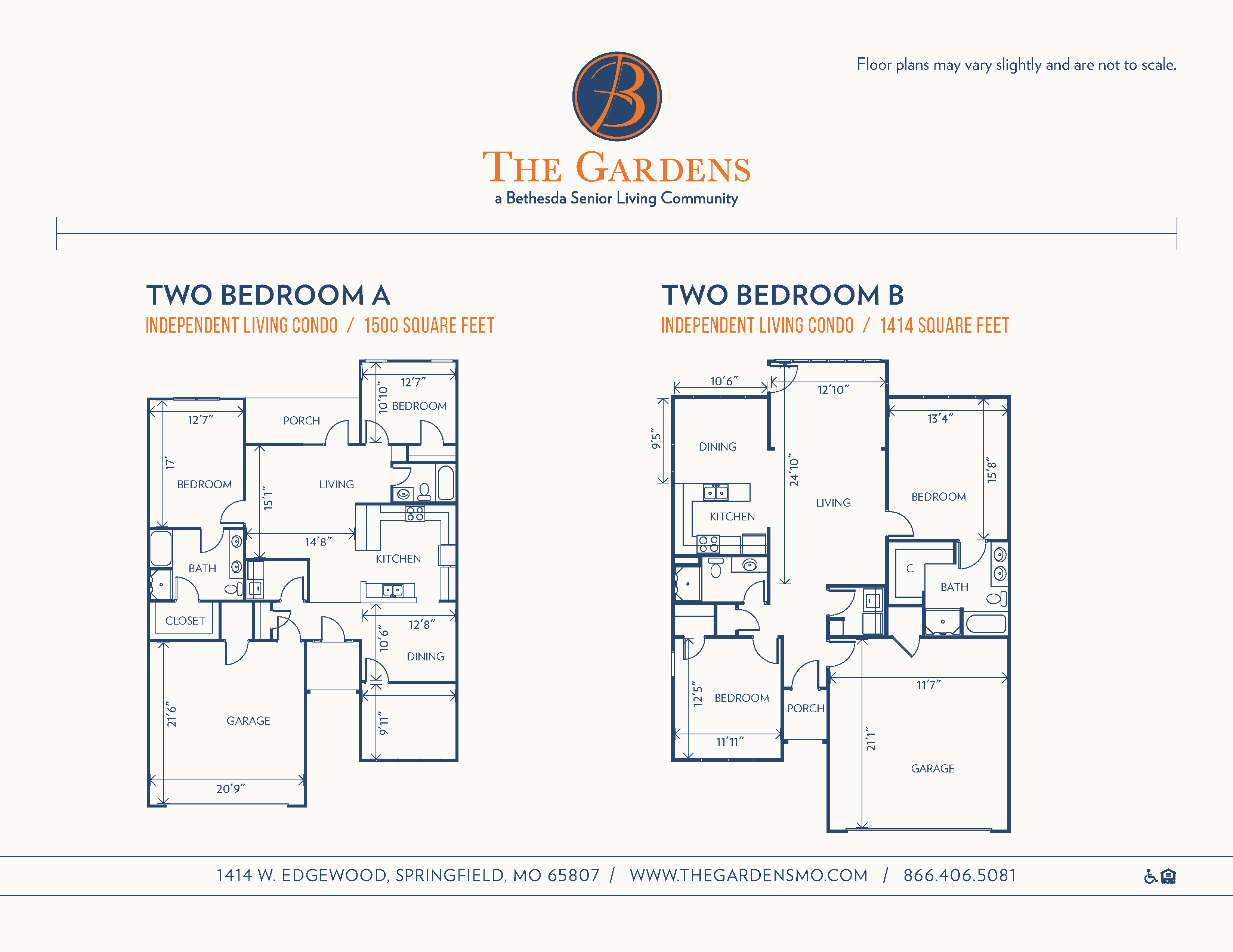 Floor Plans | The Gardens Springfield MO