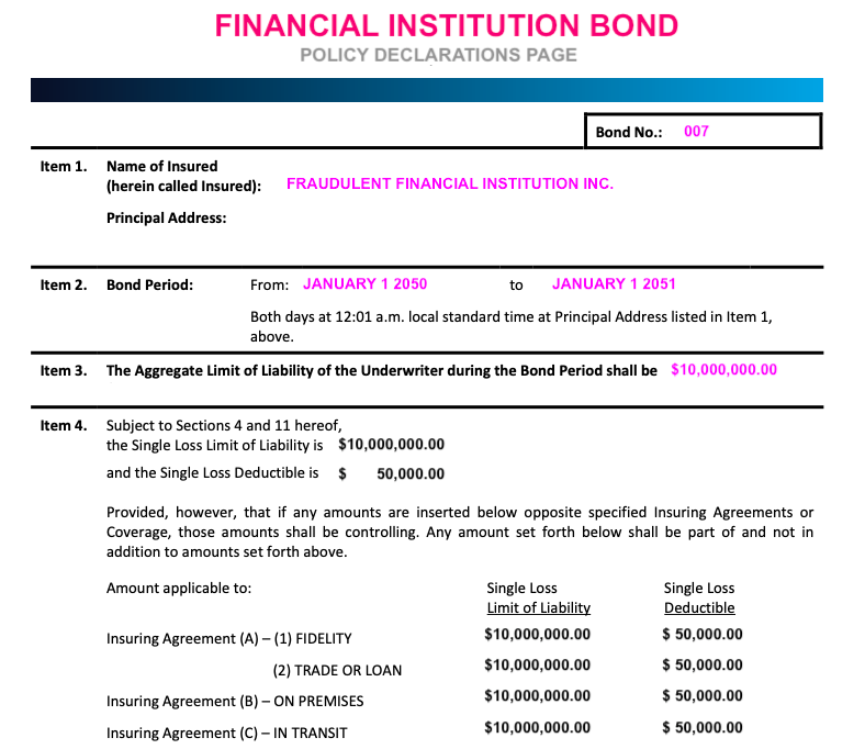 Fidelity Bond for Investor Protection - DeshCap