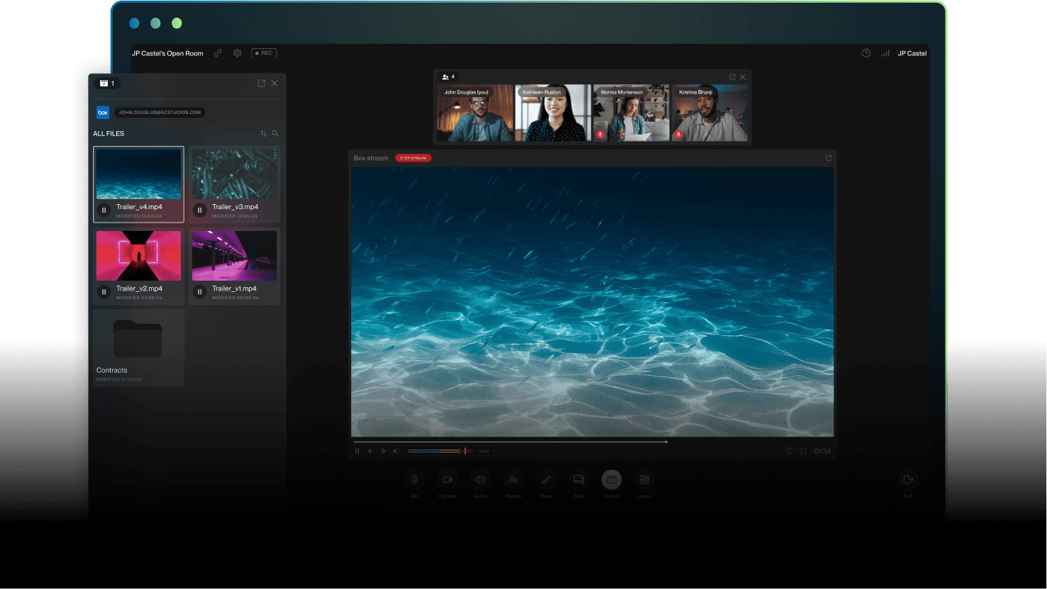 Evercast + Box: Secure MP4 File Sharing & Video Conferencing