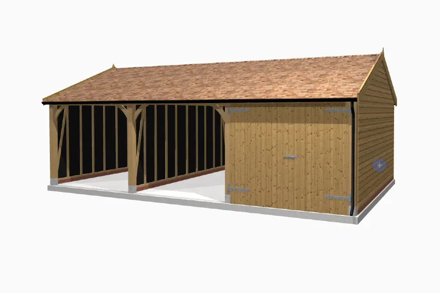 Triple Bay Carriage House With Two Open Bays One Garage | Bespoke ...