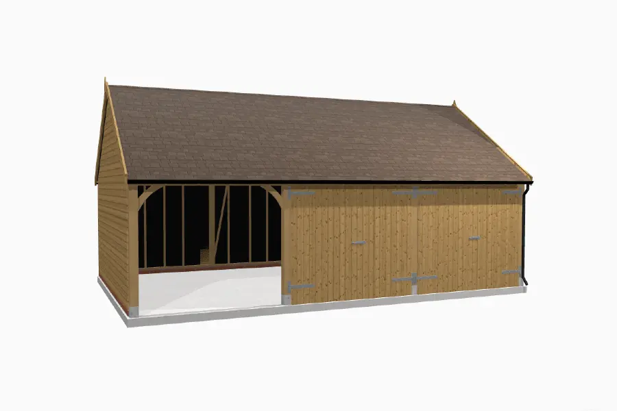 Triple Bay Oak Framed Garage Two Garages One Open Bay | Bespoke Oak ...