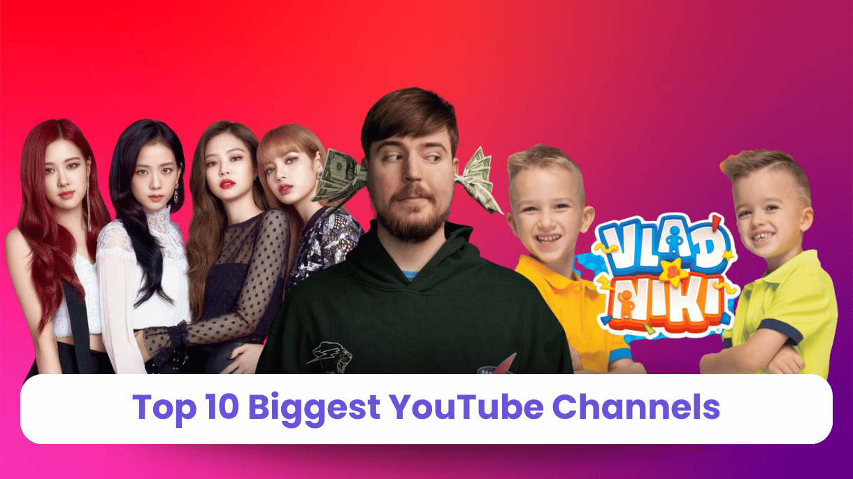 Top 10 des plus grandes chaînes YouTube - Favikon
