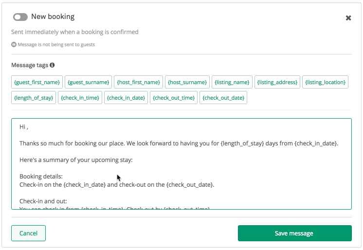 Guest message templates to free you from your inbox