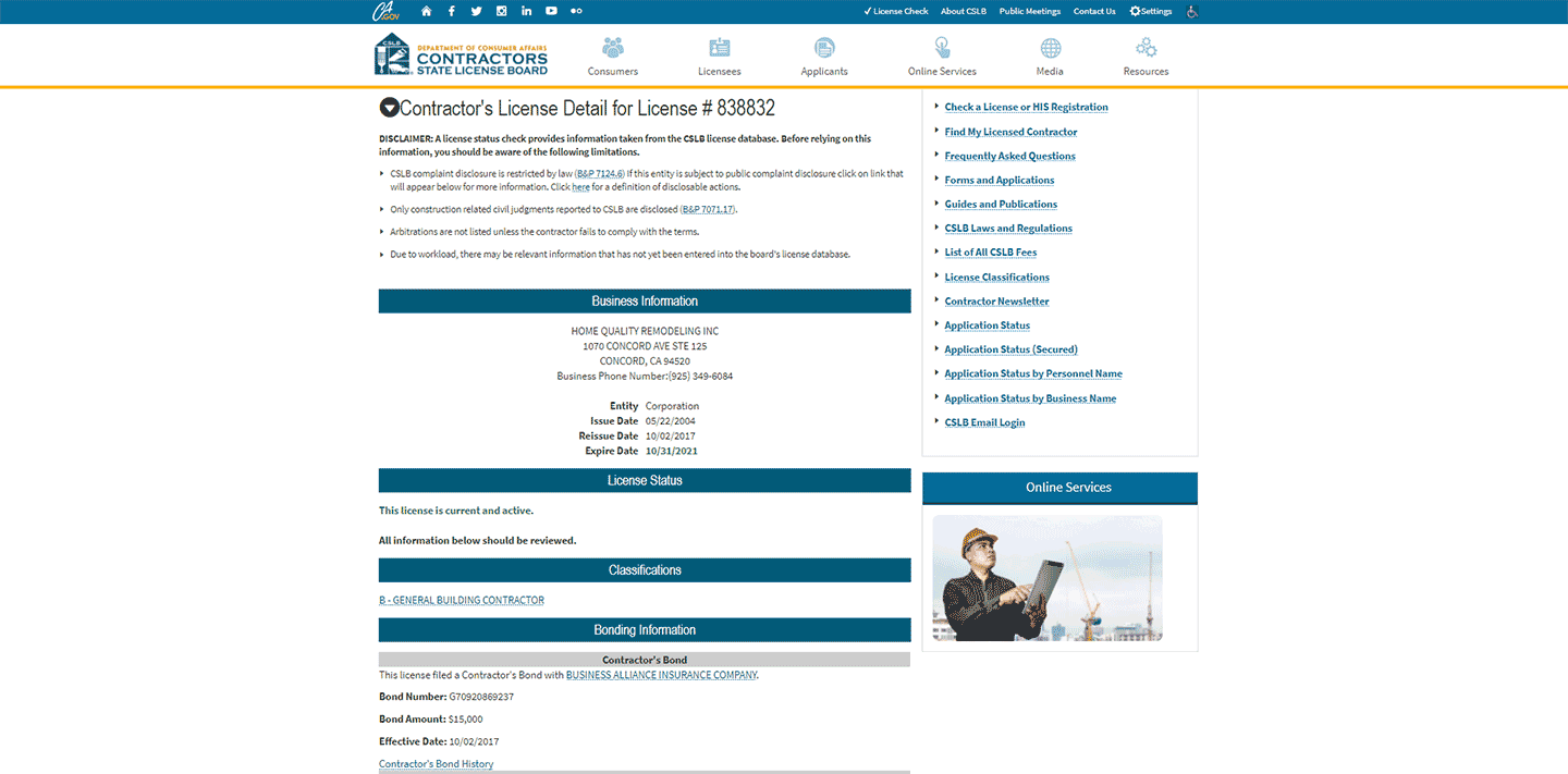 How to check if your contractor is licensed and insured in the Bay Area ...