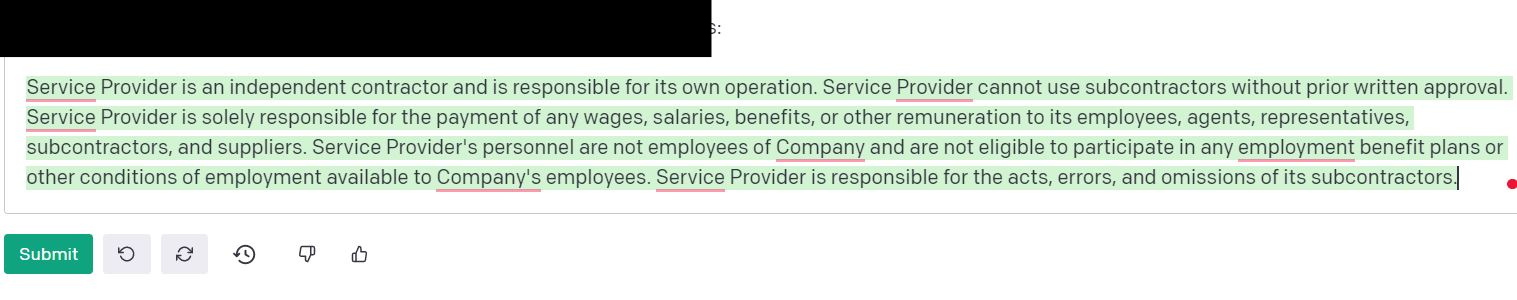 Processing Master Service Agreements With Multi-Task GPT-3 Model for Blended Summarization ...