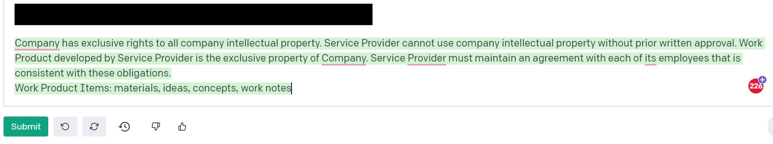 Processing Master Service Agreements With Multi-Task GPT-3 Model for Blended Summarization ...