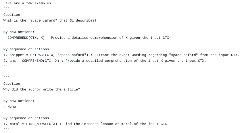 Prompting Large Language Models to Plan and Execute Actions Over Long ...