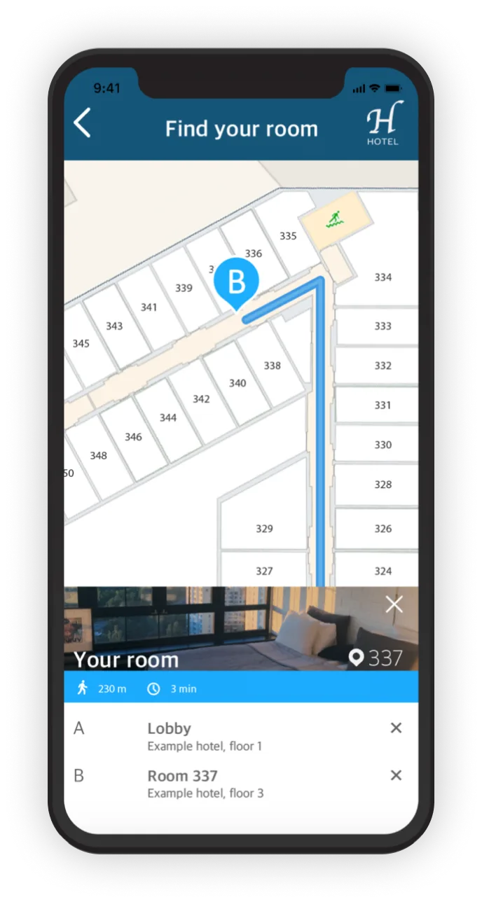 Room Selector & Digital Wayfinding for Hotels