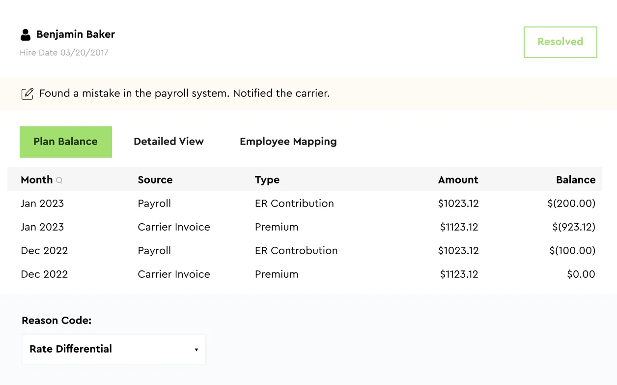 Automatic Benefits Reconciliation | Tabulera