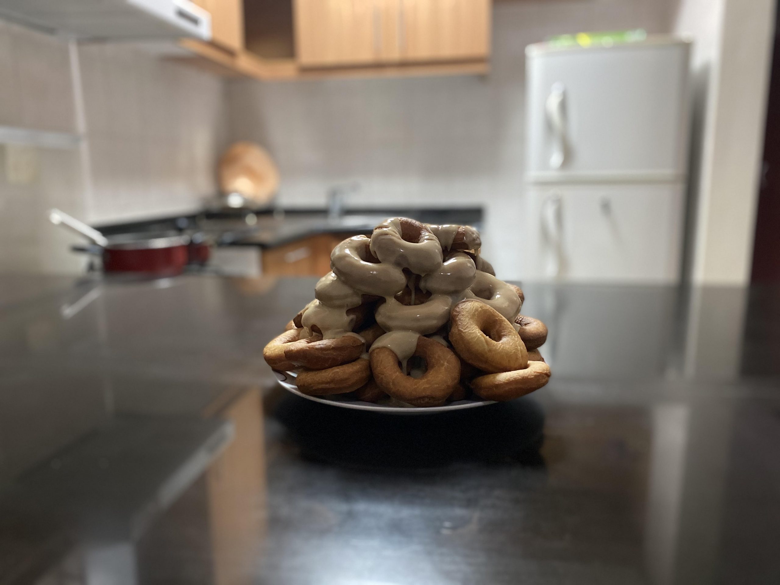 Donuts with Arabic Halawa Sauce