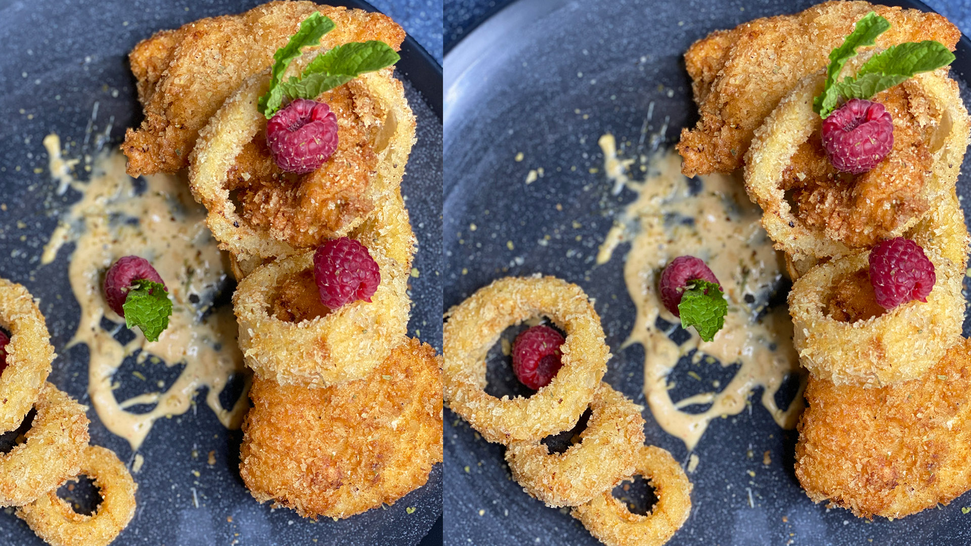 Fried Chicken Fillet and Onion Rings