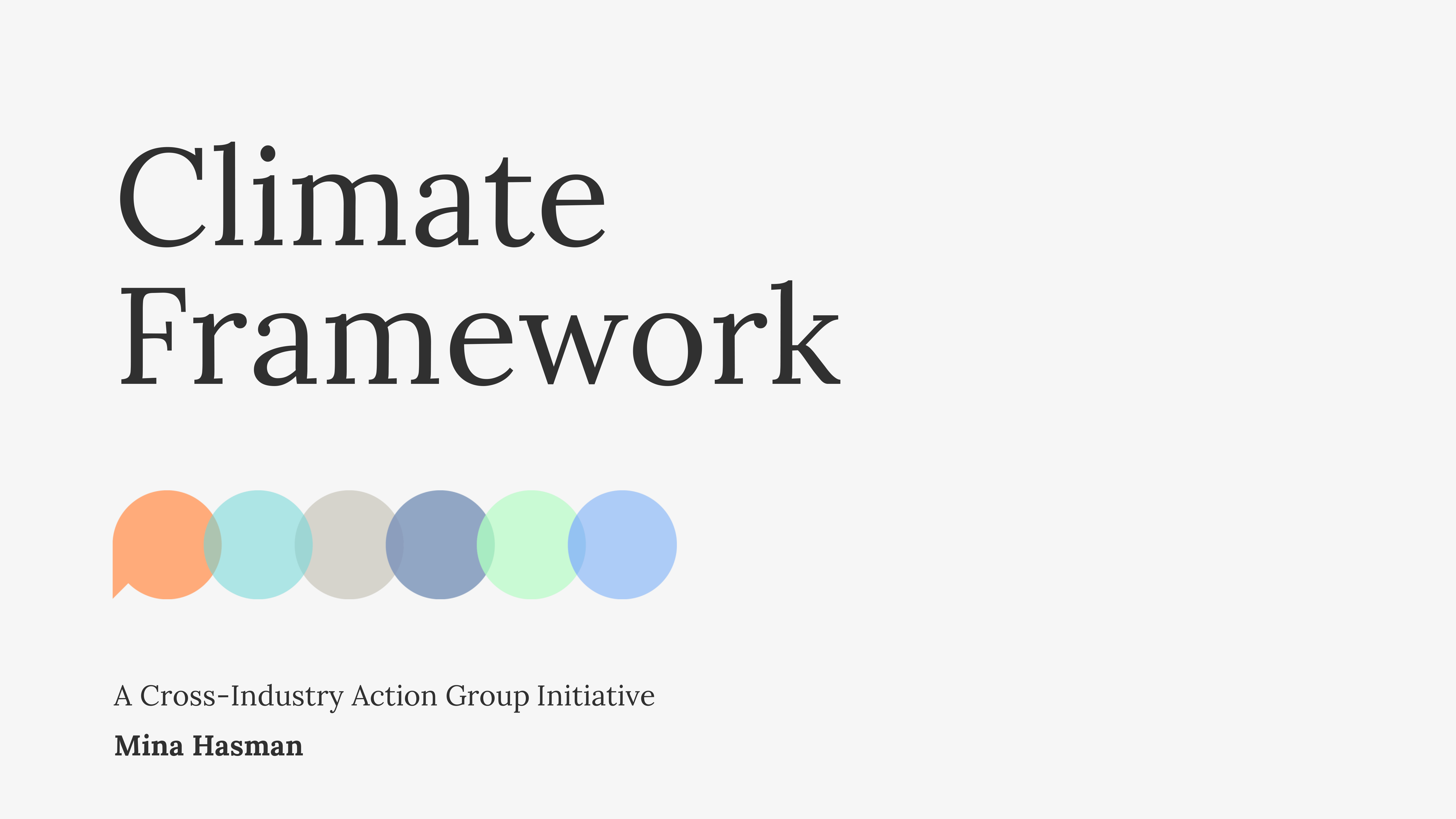 The “Launch of the Climate Framework” at COP26 Urban Design Summit