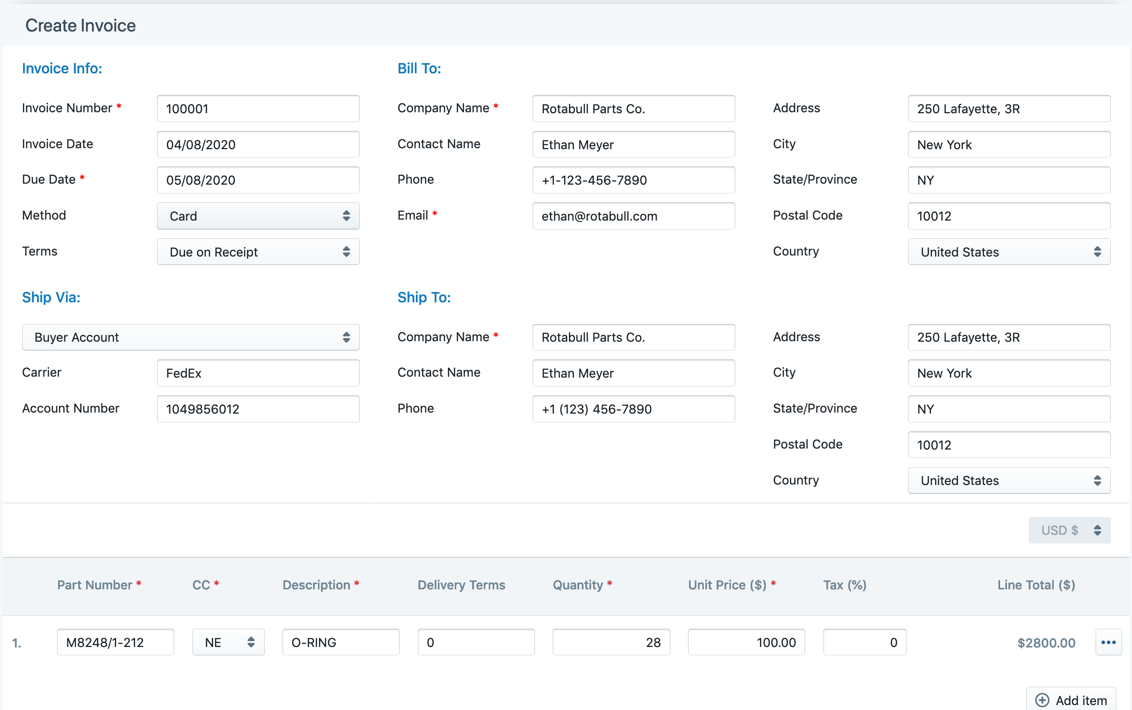 Invoicing and notifications