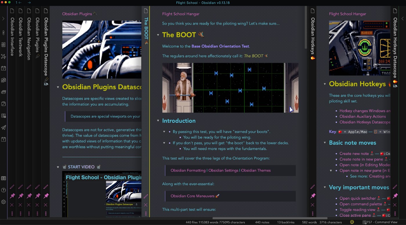 Obsidian Flight School — An experiment in “Lean Forward Learning”
