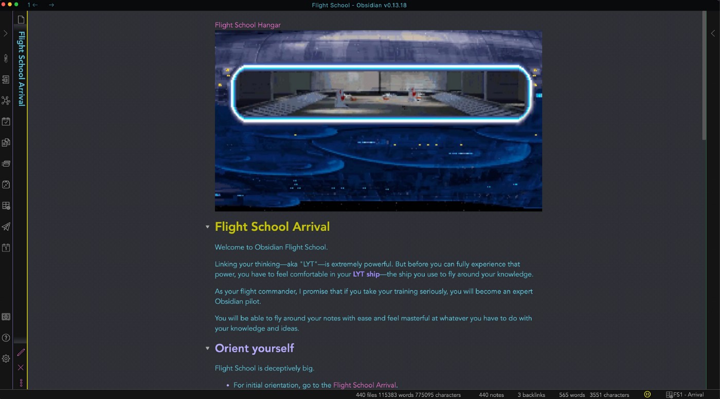 Obsidian Flight School — An experiment in “Lean Forward Learning”