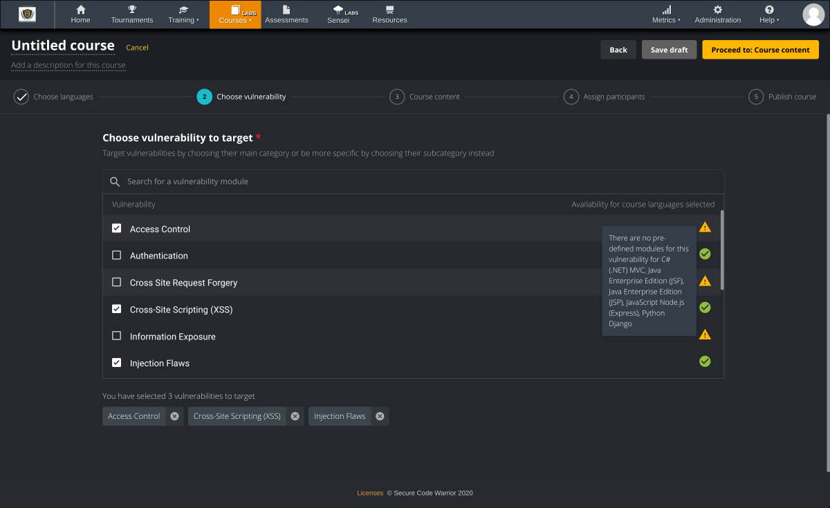 Courses for Cybersecurity Coding | Secure Code Warrior