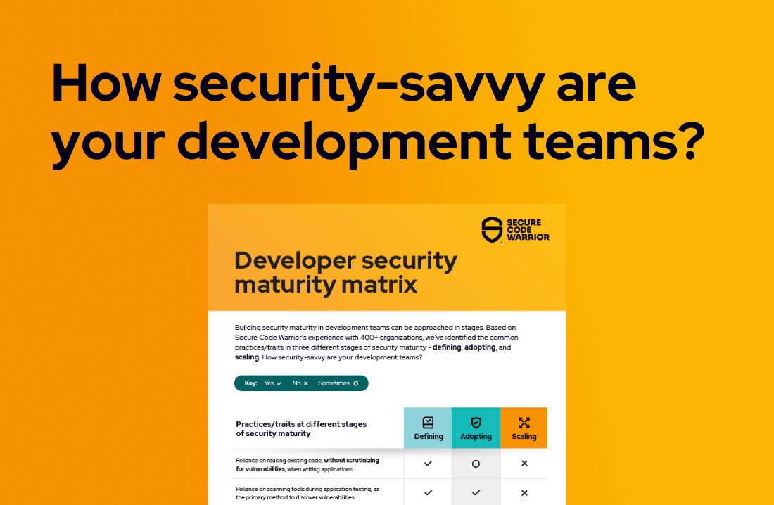 Building developer security maturity