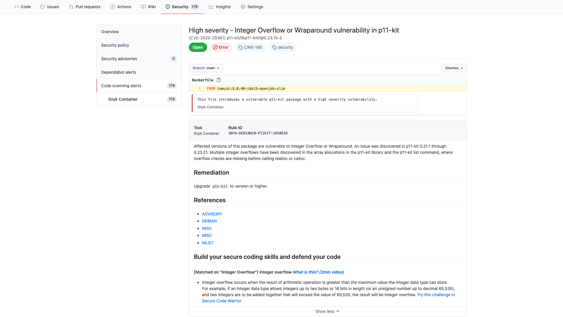 Secure Code Warrior Partner | GitHub