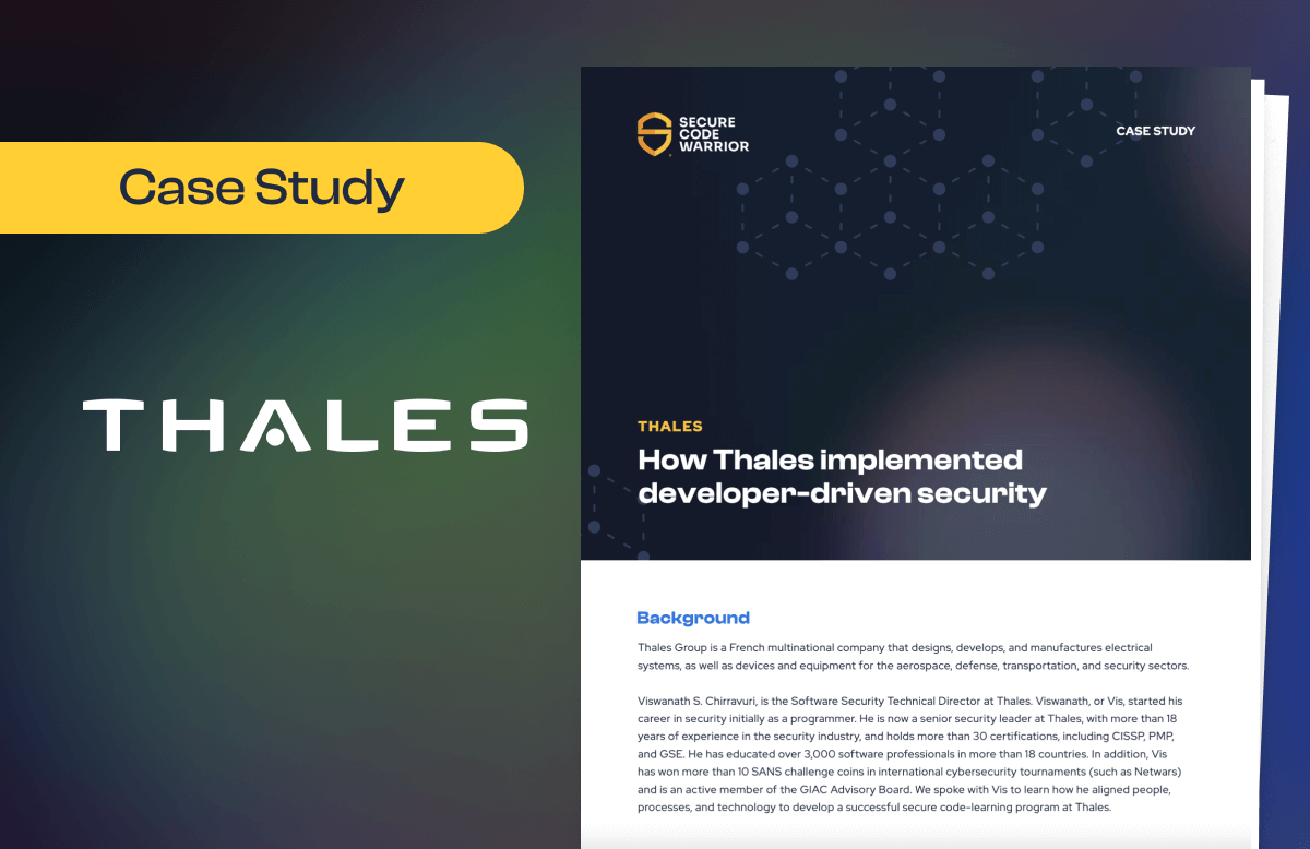 How Thales implemented developer-driven security