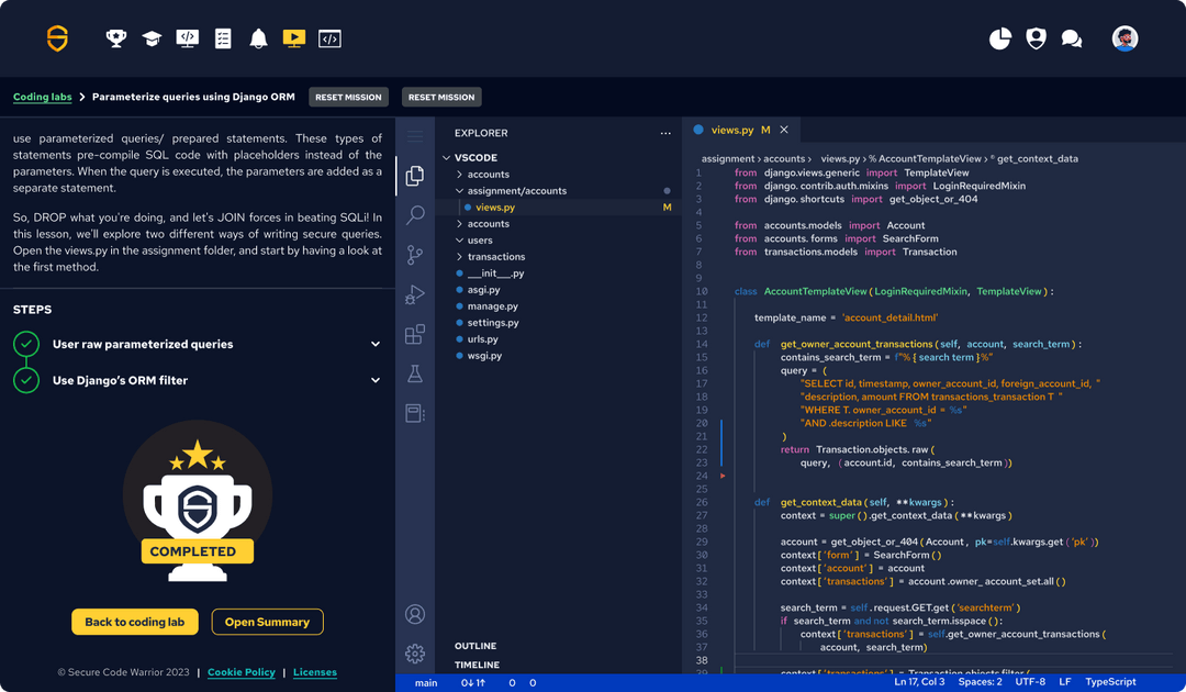 Secure Code Training for Developers | Secure Code Warrior
