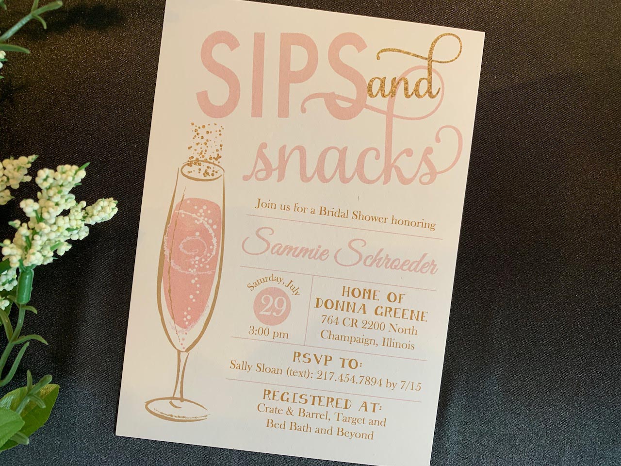 “Sips and Snacks” Shower Invitation | Paper Cuts