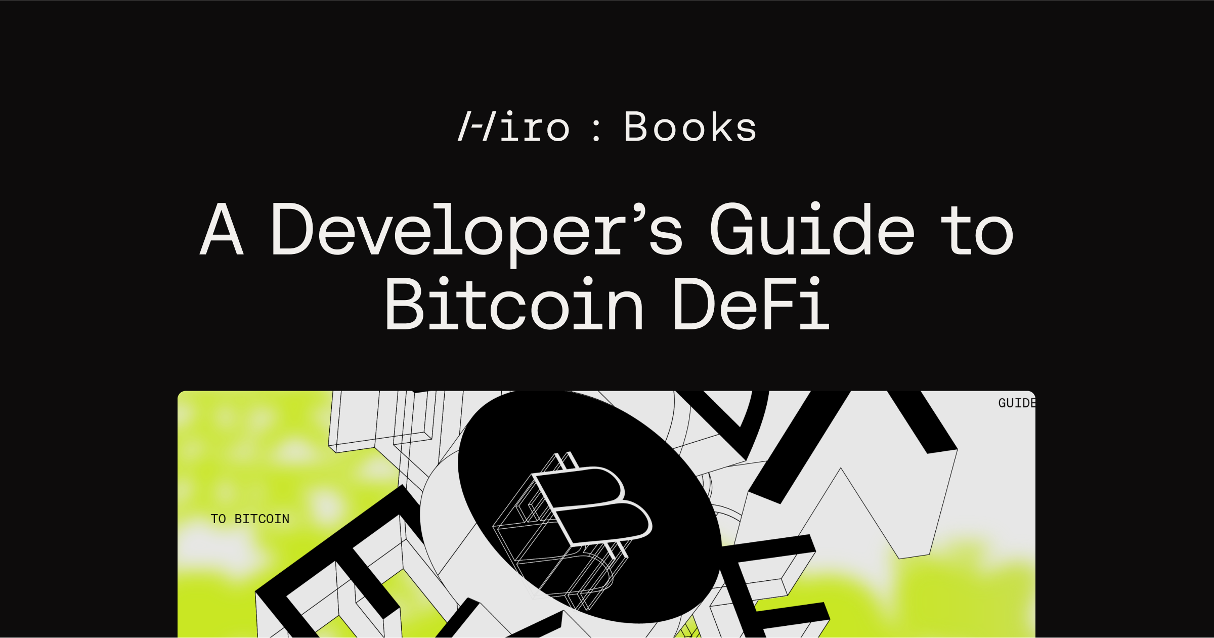 A Developer’s Guide to Bitcoin DeFi