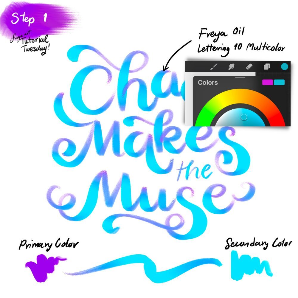 Oil Lettering Tutorial for Procreate