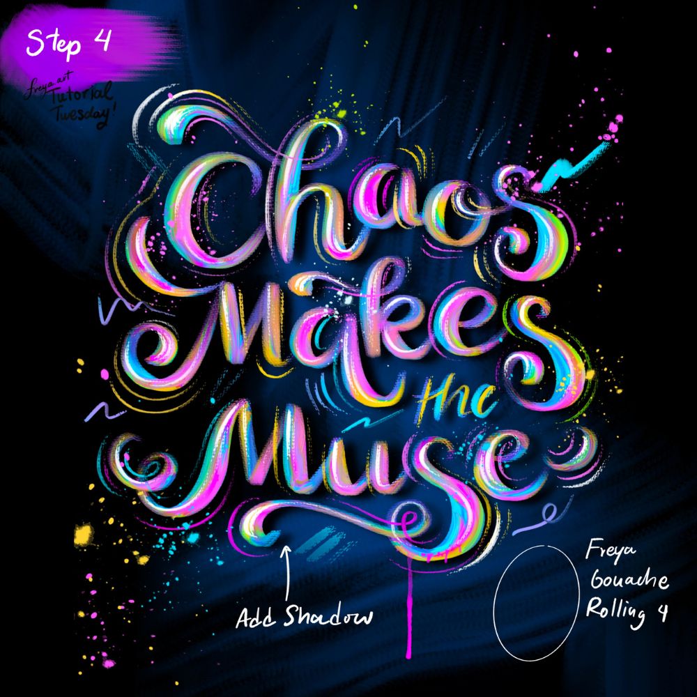 Oil Lettering Tutorial for Procreate