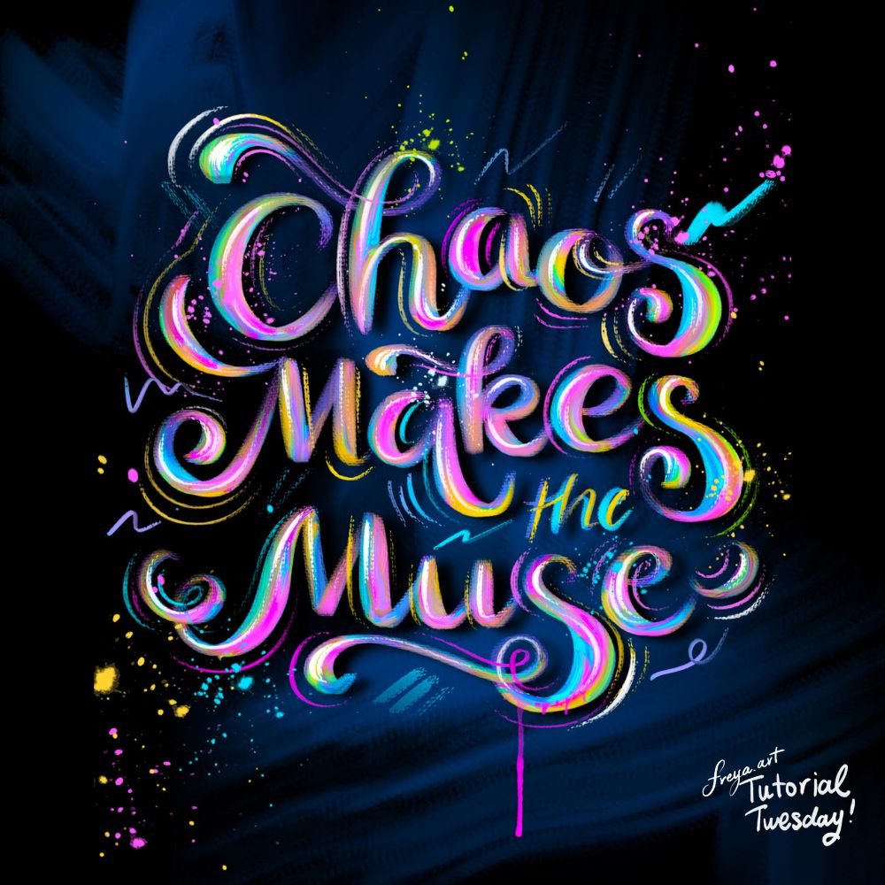 Oil Lettering Tutorial for Procreate