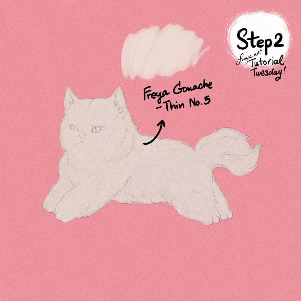 Stylized Cat Portrait Tutorial for Procreate