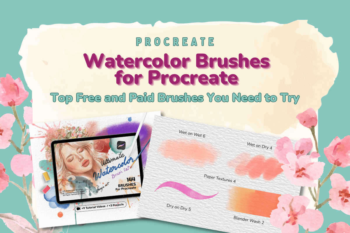 Watercolor Brushes for Procreate: Top Free and Paid Brushes You Need to ...