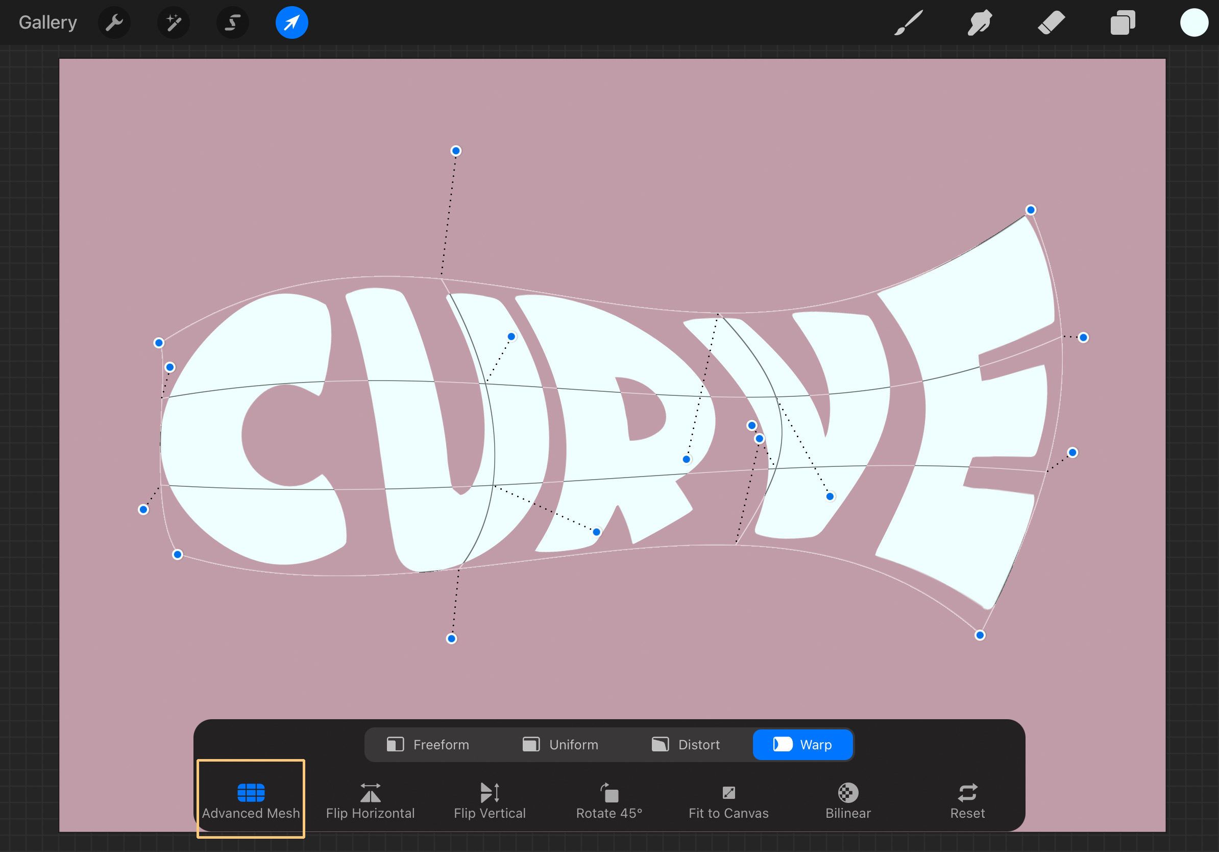 How To Curve Text in Procreate - 🖌️ Procreate.courses