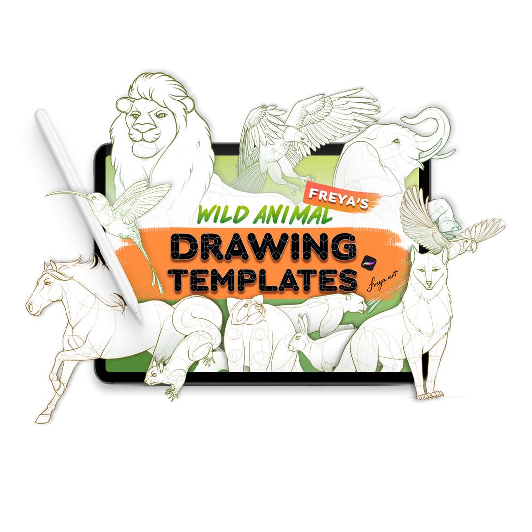 Procreate Animal Brushes 🦌 - Draw Wild Animal Outlines in Procreate ...