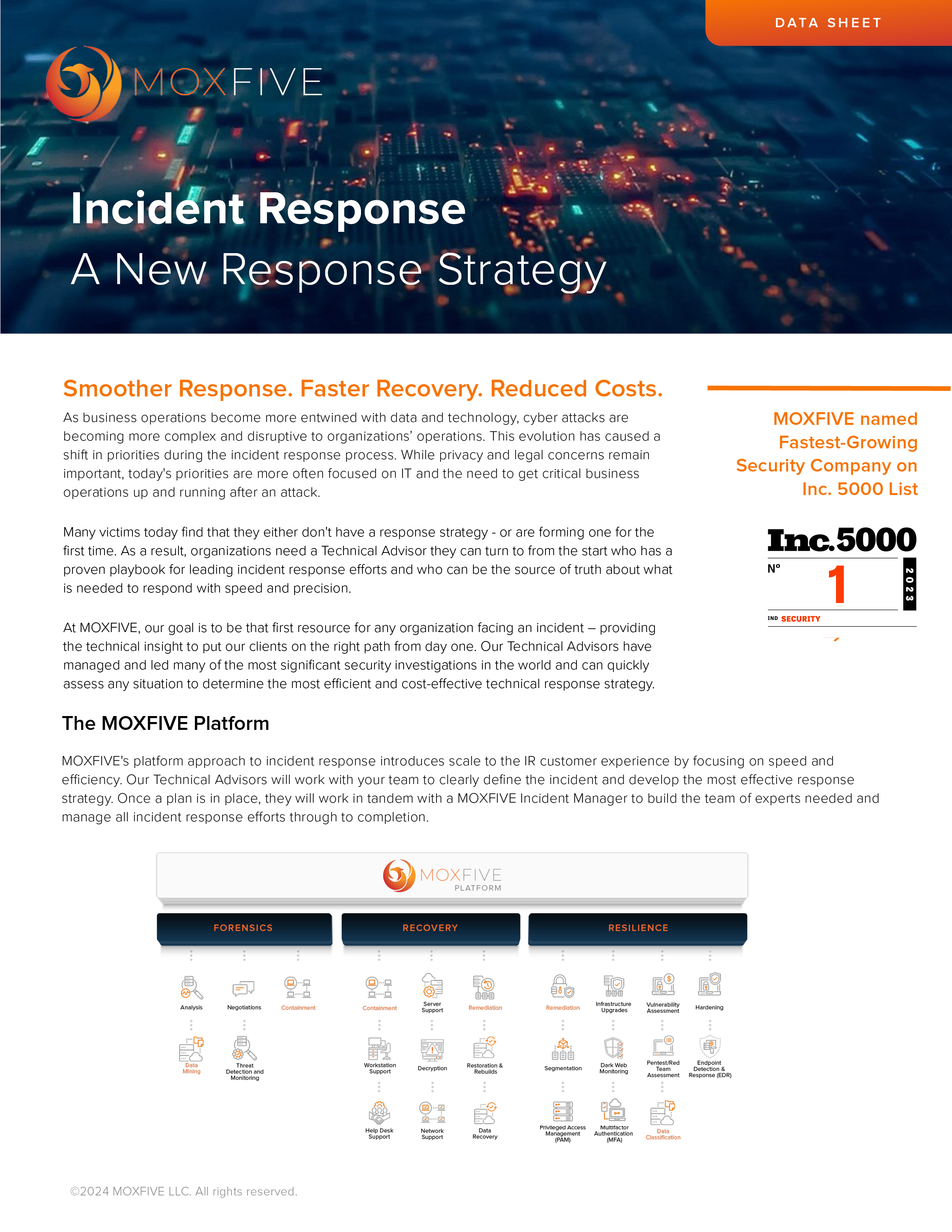 Data Sheet | MOXFIVE Incident Management