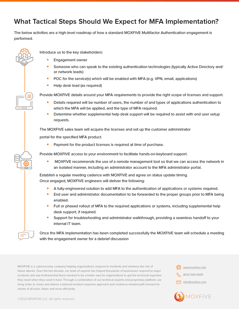 Data Sheet | MOXFIVE Multifactor Authentication