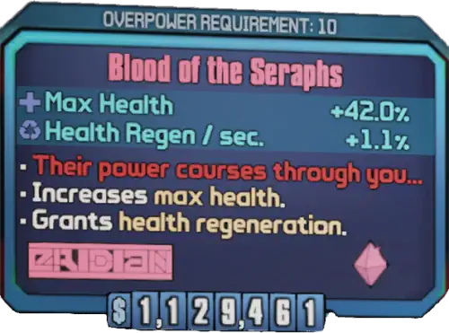 Blood of the Seraphs • BL2 – Seraph Relic | Lootlemon